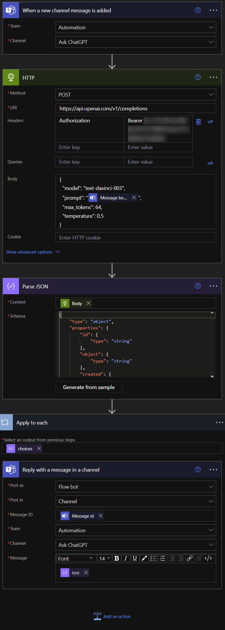 Power Automate: Integrate GPT-3/OpenAI in Microsoft Teams - recursion.no