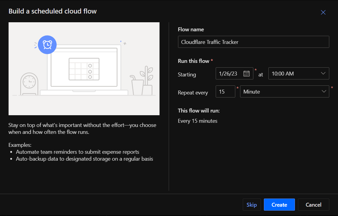 Power Automate: Working with GraphQL API and getting Cloudflare traffic notifications - recursion.no