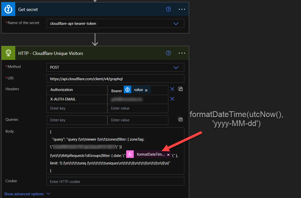 Power Automate: Working with GraphQL API and getting Cloudflare traffic notifications - recursion.no