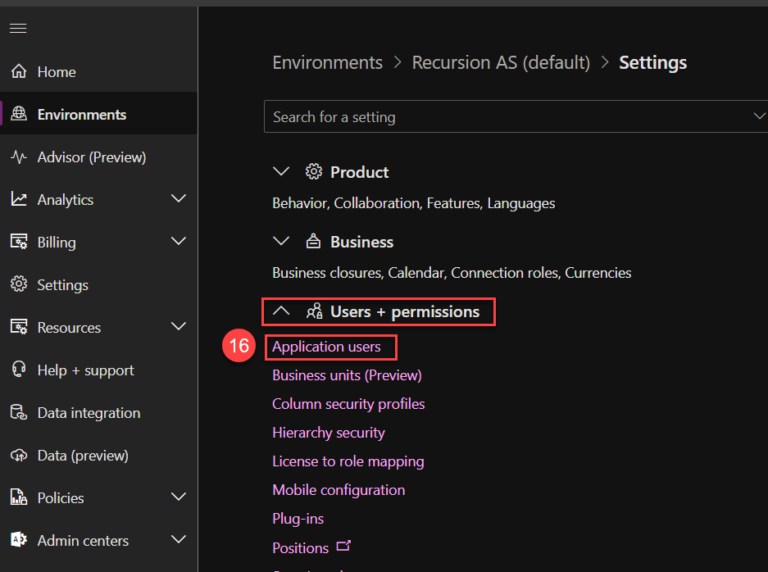 Dataverse: Setup Service Principal Access for Environment - recursion.no