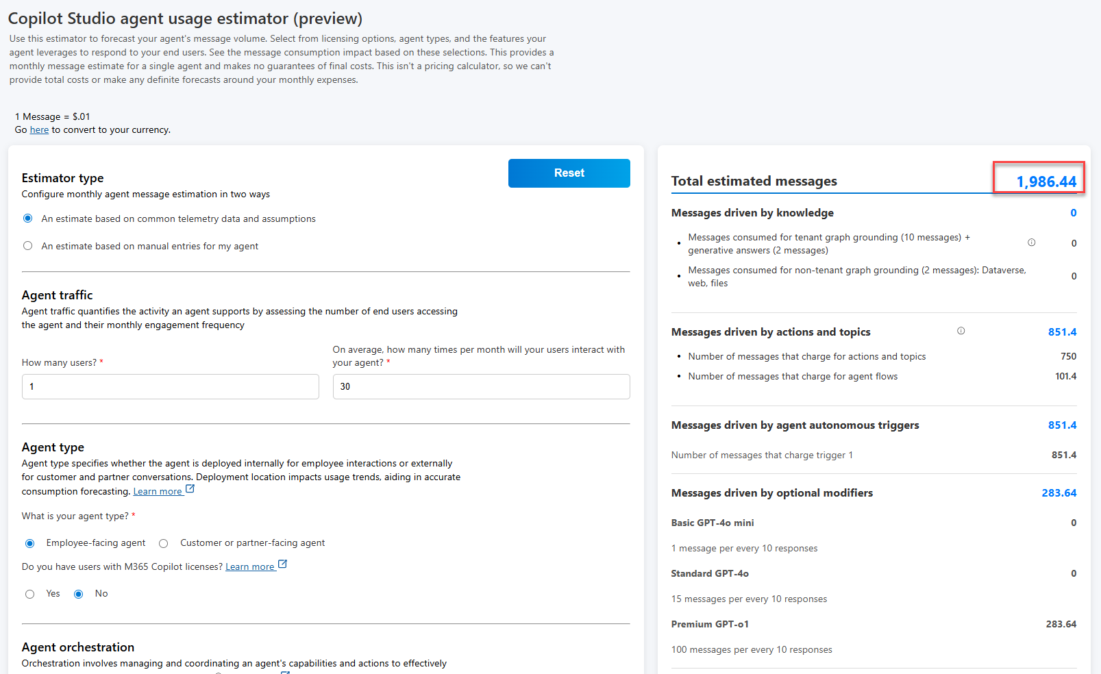 Setting up and estimating credit limits for Copilot Studio Agents ...